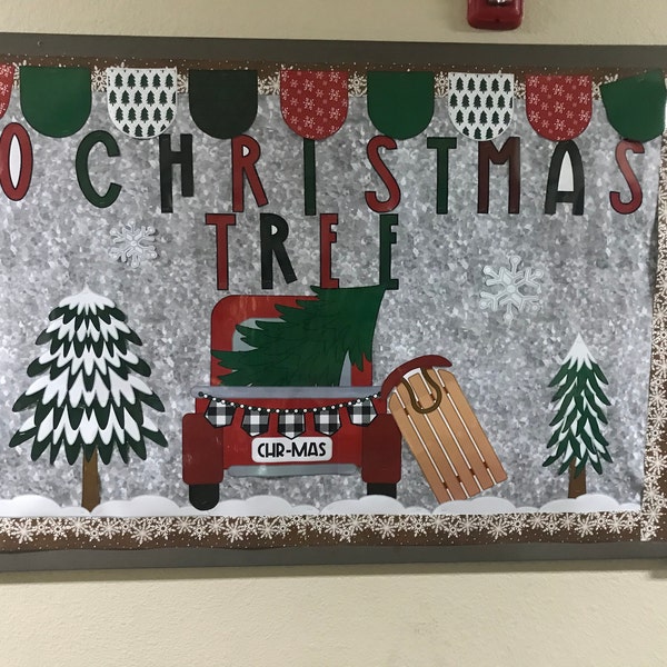 Christmas Tree Truck- Christmas Bulletin Board Kit - Etsy
