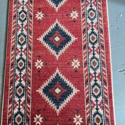 Custom Size Runner Rug Southwestern Native American Orange Natural ...