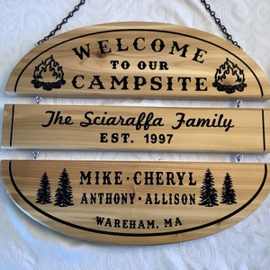 Personalized Camping Sign Custom RV Sign Campsite Sign | Etsy