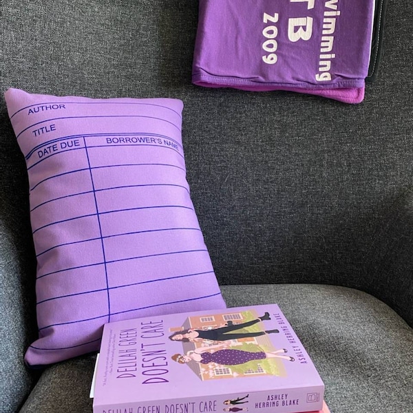 Library Card Pillows // Librarian Gift // Reading // Book Lover ...