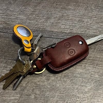 Handmade Leather BMW Car Key Case.leather Car Key Fob Cover, Remote Key ...