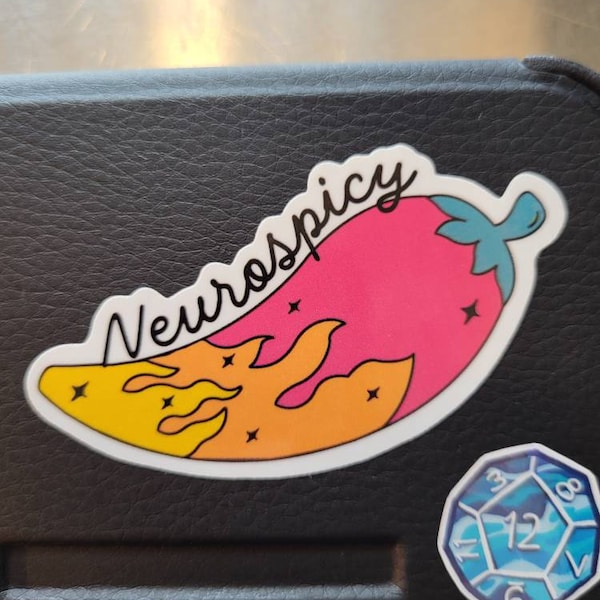 Neuro Spicy Sticker Neurodivergent Sticker Mental Health Awareness ...