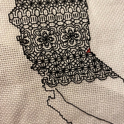 California Blackwork Pattern, California Blackwork Chart by Peppermint ...