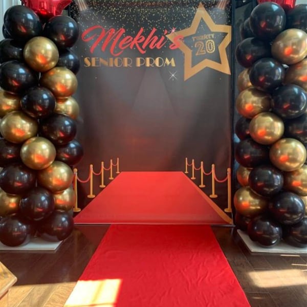 Sweet 16 Backdrop, Hollywood Backdrop, 21st Birthday Backdrop, Red ...