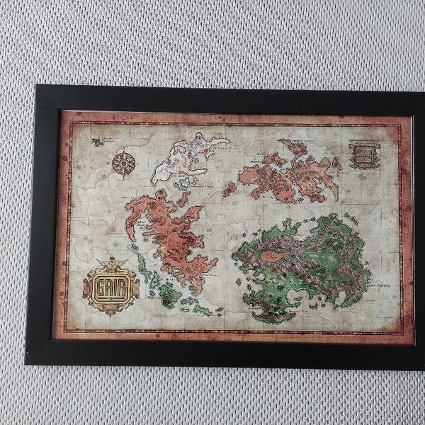 Map of Gaia From Final Fantasy VII - World Map - Final Fantasy 7 ...