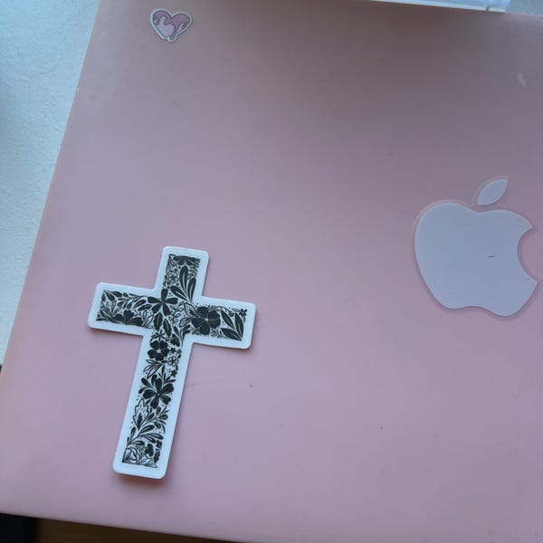 Cross Clear Vinyl Sticker || Christian Stickers Christian Car Decal ...