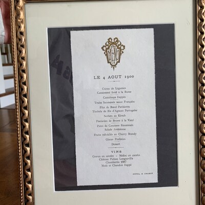 Collection of Vintage French Menus, Paris Wall Art for Restoration ...