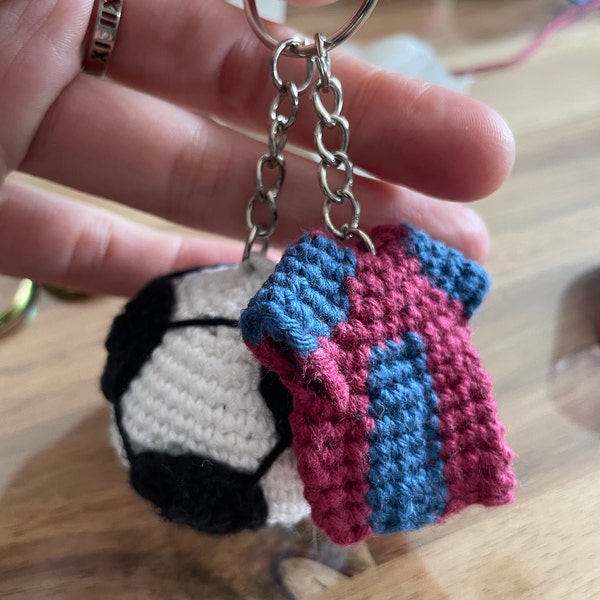 Football Keychain Crochet Pattern,t-shirt Keychain Pdf, Easy Crochet ...