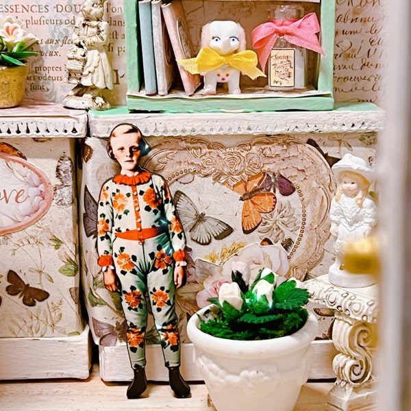 5 Mini Pajama Doll Cutouts for Altered Art/mixed Media, Doll Woodcuts ...