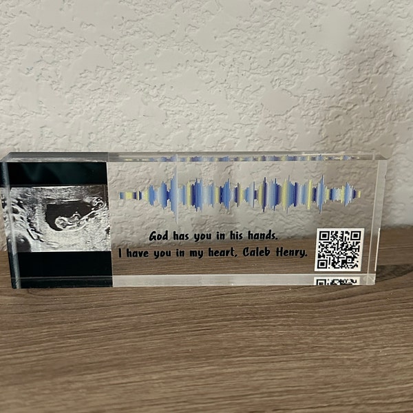 Soundwave Art QR Code | Song Plaque CUSTOM | Sound Wave With QR Code ...