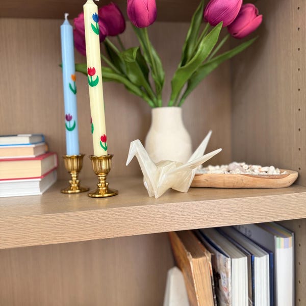 Japanese Origami Crane | Handmade Resin Origami Statue | Blossom - Etsy