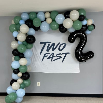 Two Fast Birthday Backdrop, Two Fast Birthday Banner, Race Car Birthday ...