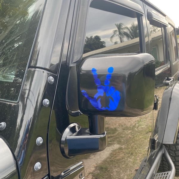 Set of 2 Hand Wave Peace Wave Decal for Side Mirrors - Wave Decal ...