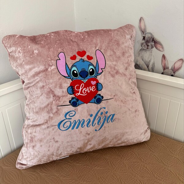 Floral Stitch Embroidery Design, Stitch Cute With Flowers, Cute Blue ...