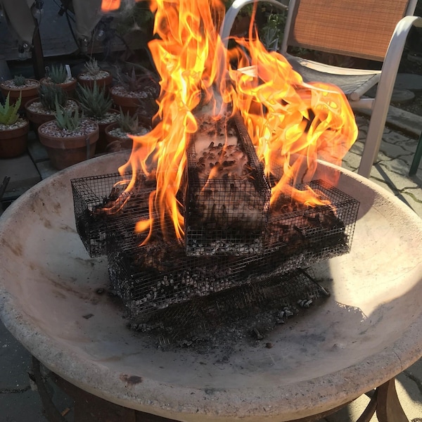 Deluxe 16" Repose Wood Pellet Fire Logs Open Face , Deluxe Set Free S/H ...