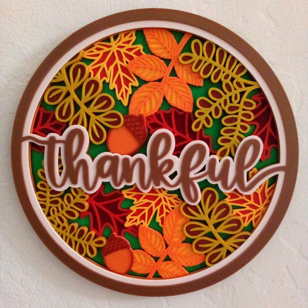 Thankful Shadow Box Svg, 3d Thankful Svg, Shadow Box Svg, Shadow Box ...