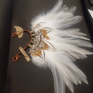 Feather Ear Wrap, Boho Wedding Feather Earrings, Feather Ear Cuff ...