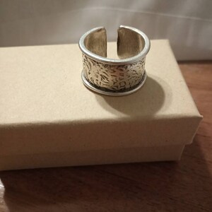 Boho Hippie Adjustable Rings. Gothic Unisex Rings. Silver Chunky Ring ...