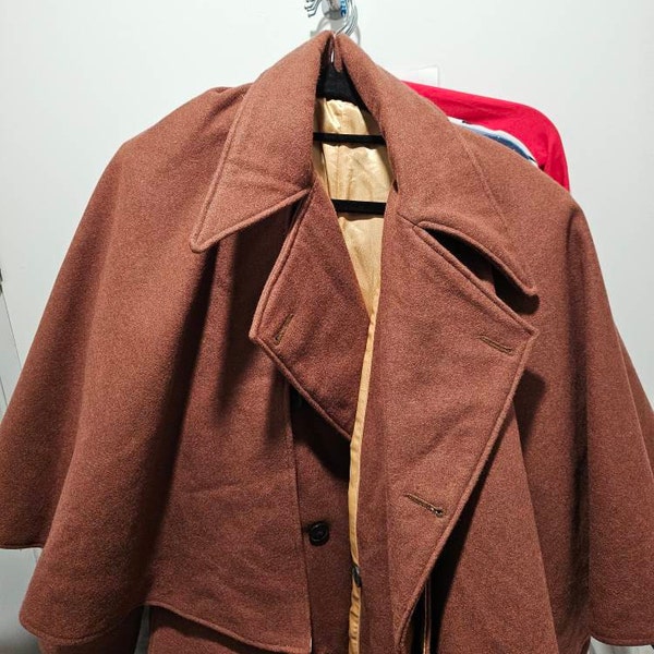 Green Tweed Wool Tailcoat Garrick Tweed Wool Cape Coat, Men's Regency ...