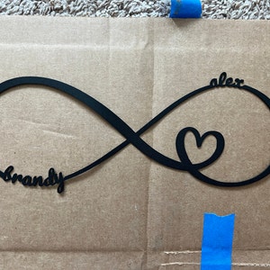 Infinity Sign Containing Names, Personalized Metal Infinity Sign ...