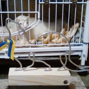 Antelope Figure Made of Aluminum Wire With Wooden Base - Etsy