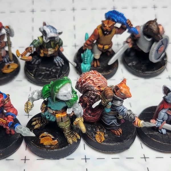 Mouse Knights V2 3D Printed Resin Miniature | Tabletop Role Playing ...