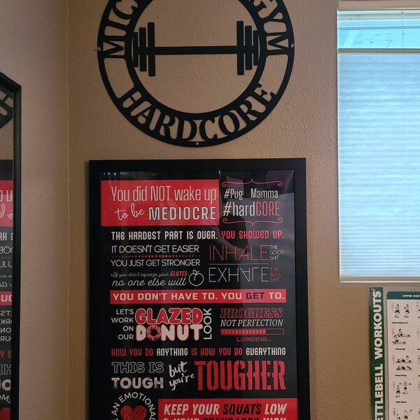 Custom Gym Sign, Home Gym Sign, Personalized Gym Sign, Home Gym Décor ...