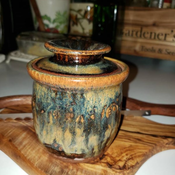 French Butter Keeper, Pottery Butter Dish, Ceramic Butter Keeper ...