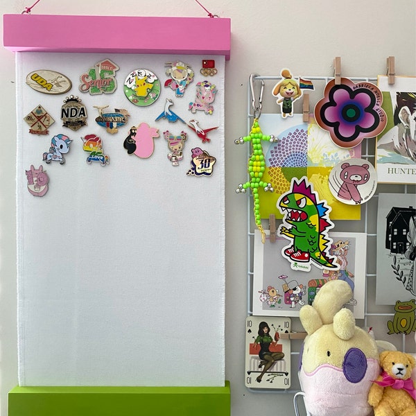 Pin Badge Display / Blank Canvas Wall Hanging / Enamel Pin Holder / HTV ...