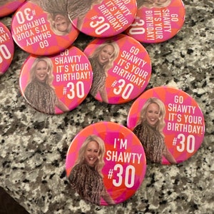 CUSTOM BIRTHDAY BUTTONS 21st Birthday Button Birthday Party Favors ...