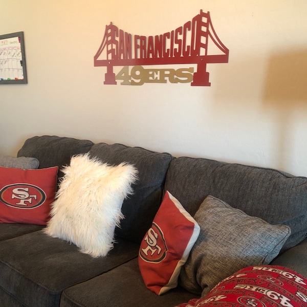 San Fransico 49ers Sign,metal Art Decor,niners Sign,sf Sign,football ...