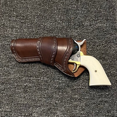 Western Cowboy Single Action Leather Holster Cross Draw RH - Etsy