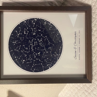 Digital 3 Night Sky Star Map Printable JPG File Mothers Day - Etsy