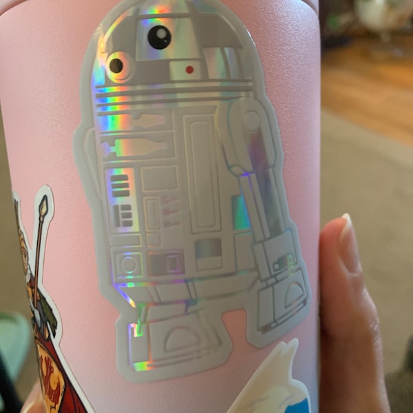 R2D2 Holographic Droid Sticker/ Star Wars Disney Laptop Stickers/mickey ...
