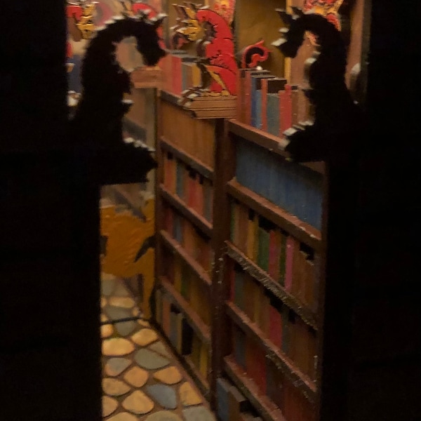 Wizards Library Book Nook - Complete Kit With Glue and USB Lights and ...