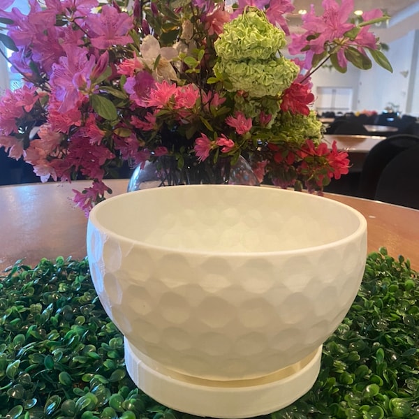 Medium Sized Golf Ball Themed Planter With Drainage - Etsy
