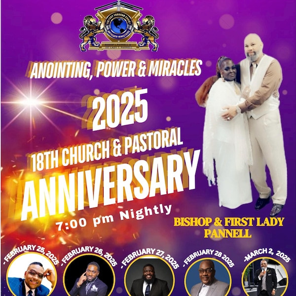 Pastoral Anniversary Program Template | Pastor's Anniversary | Instant ...