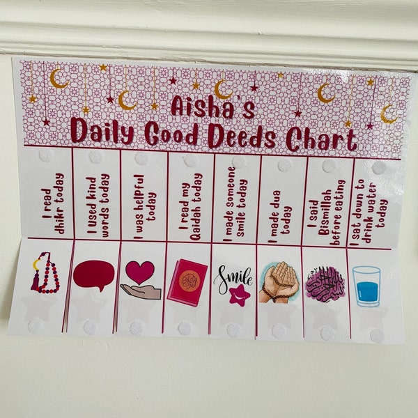 Good Deeds Chart | Daily Good Deeds Chart | Muslim Child Daily Routine ...