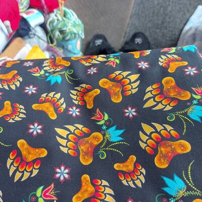 Tracey Metallic First Nations Fabric Aboriginal Fabric Native American Fabric 100% Cotton ...