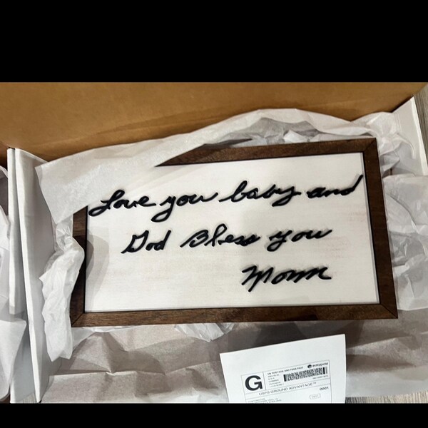 Custom Heart Frame Created by Loved Ones Handwriting or Scribbles ...