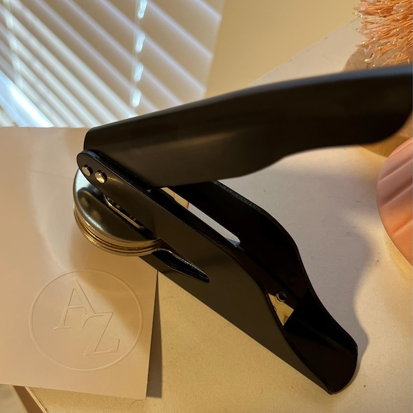 Custom Wedding Embosser Stamp, Initials Embosser, Custom Embossers, Personal Embosser, Book ...