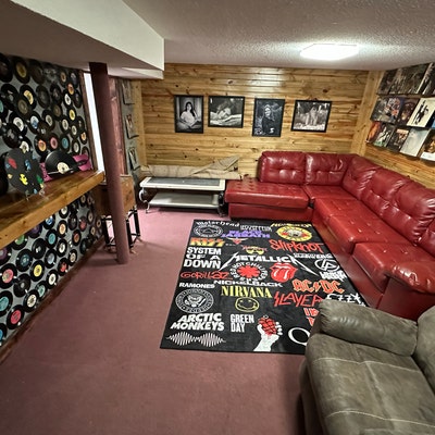 Green Leaf Rug Dark Green Leaves in Gold Frame Themed Nonslip - Etsy