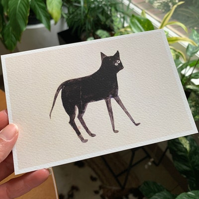 Bill Traylor Americana Art Black Cat Animal Folk Art African American ...