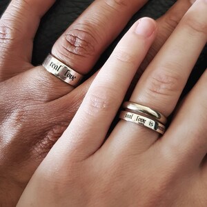 Personalized 3mm Sterling Silver Ring Inside Engraved Ring - Etsy