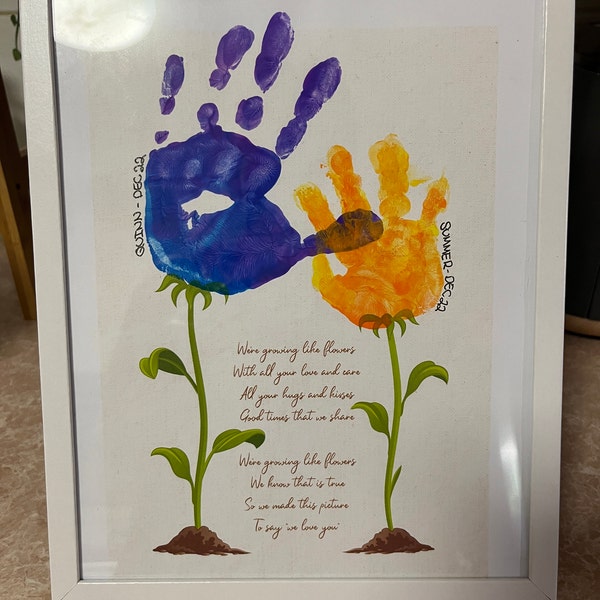 We're Growing Like a Flower / Hands Handprint Art / Kids Baby Toddler ...