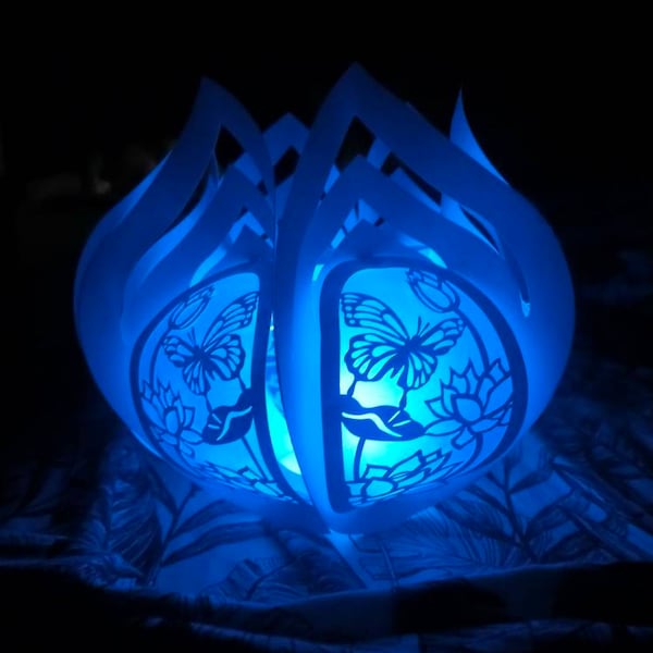 Pack 3 Lotus Lanterns SVG - Paper Lanterns Insects and Animals - Paper ...