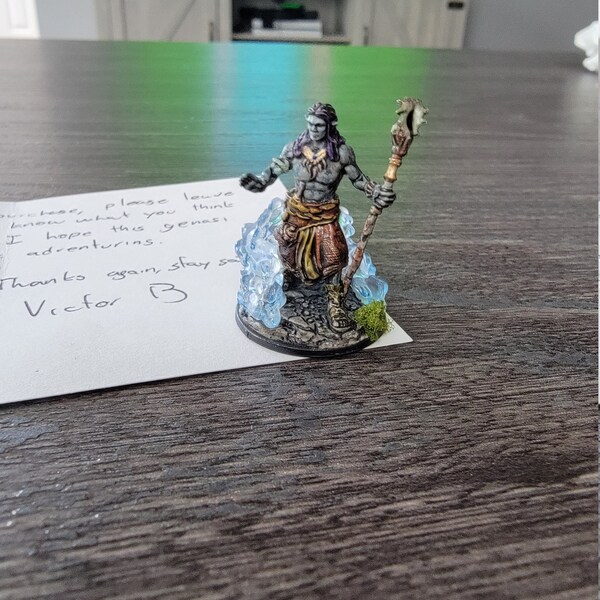 Male Water Genasi Painted Mini - Etsy