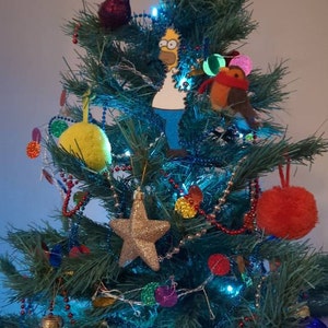 Homer Simpson Hanging Christmas Tree Decoration the Simpsons Bush Meme ...
