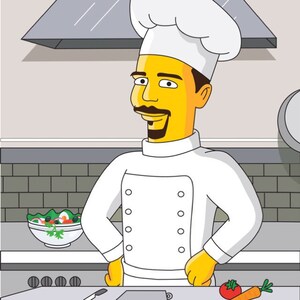 Custom YELLOW Character Portrait From Photo / Custom Cartoon Portrait ...