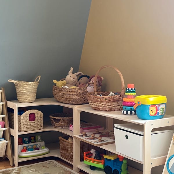 Kids Bookshelf + Toy Storage + Corner Shelf, Kids Furniture, Nursery ...